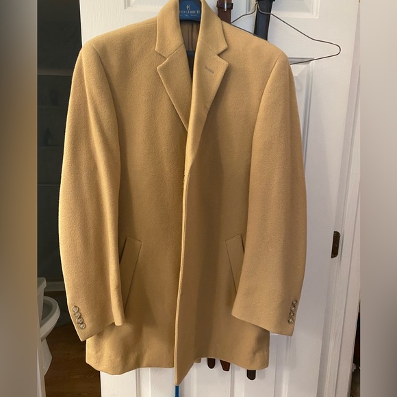 Jos. A. Bank | Jackets & Coats | Jos A Banks Tan Pea Coat | Poshmark